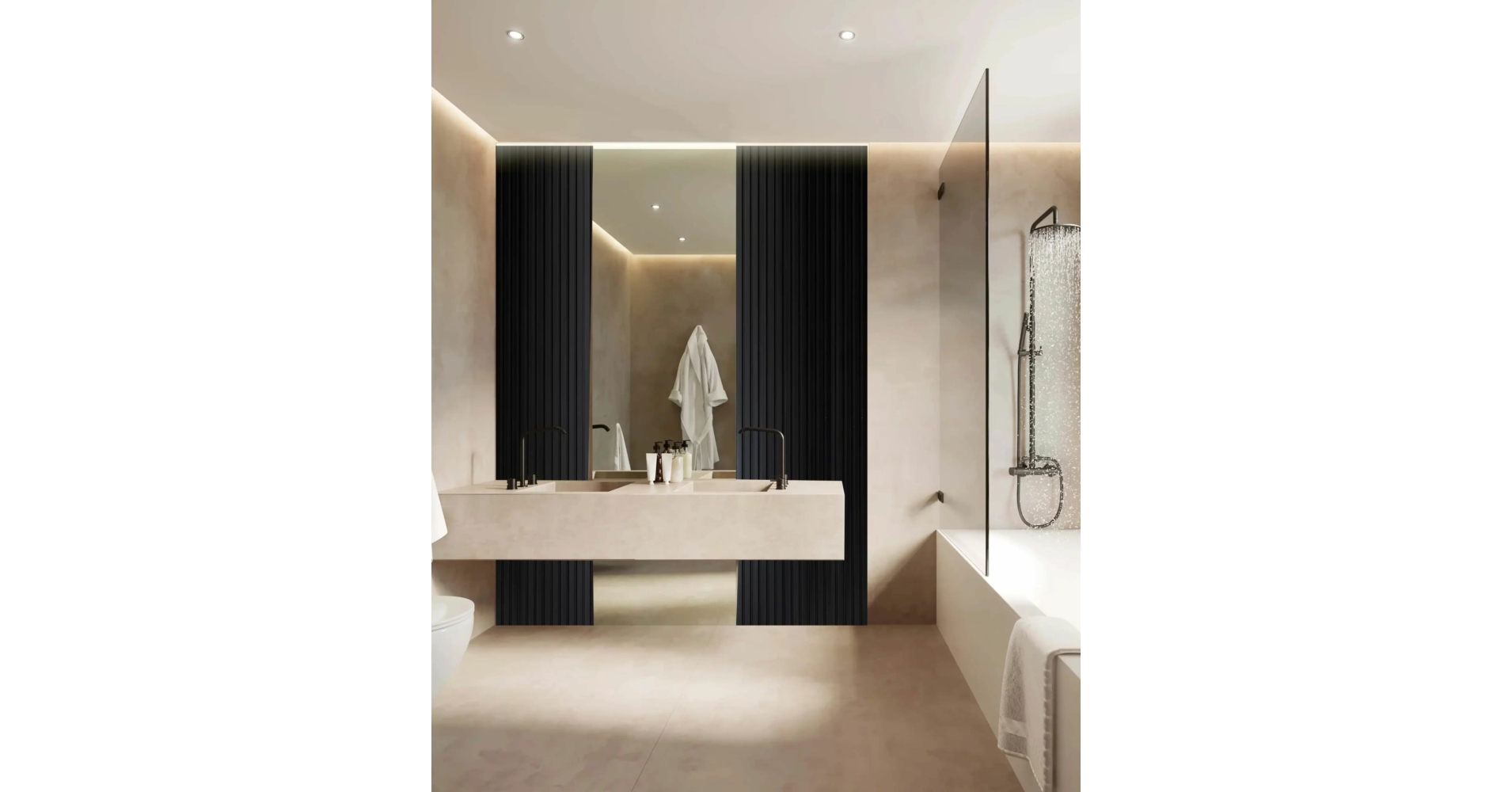 Lamelio OLMO lamella panel, fekete, 12.2 x 270 cm