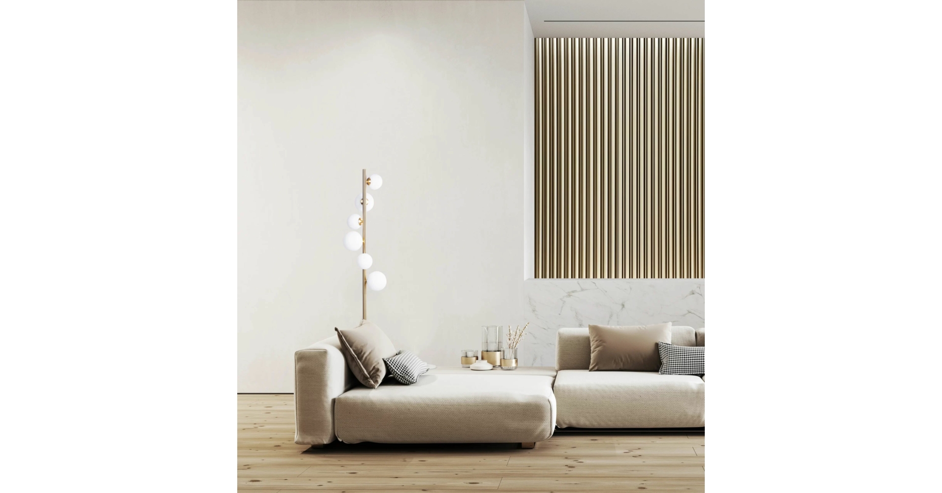 Lamelio MILO lamella panel, arany 12.2 x 270 cm